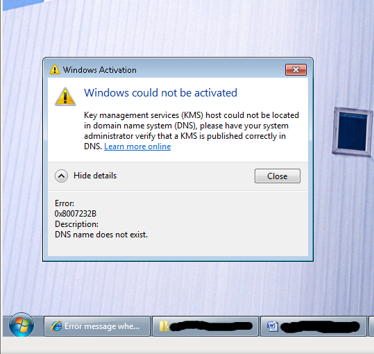 Dave's Technology: Error in Windows 7 activation
